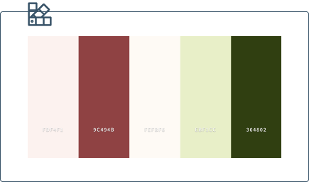 Minimalist event color palettes & color schemes.